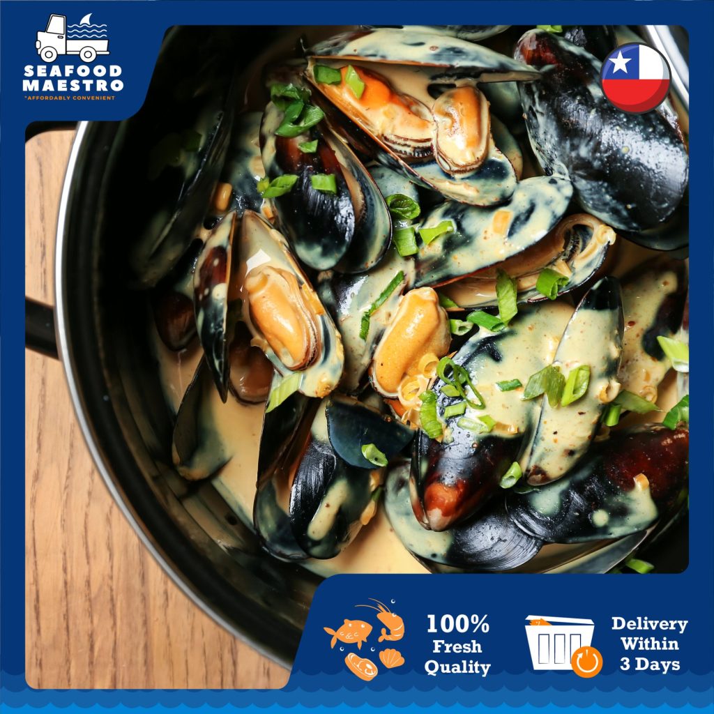 Frozen Chilean Whole Black Mussels (1kg/pkt) – Seafood Maestro Malaysia