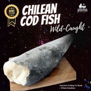 Chilean Codfish Whole (Frozen Headless Scales On, Glazing 10% ...