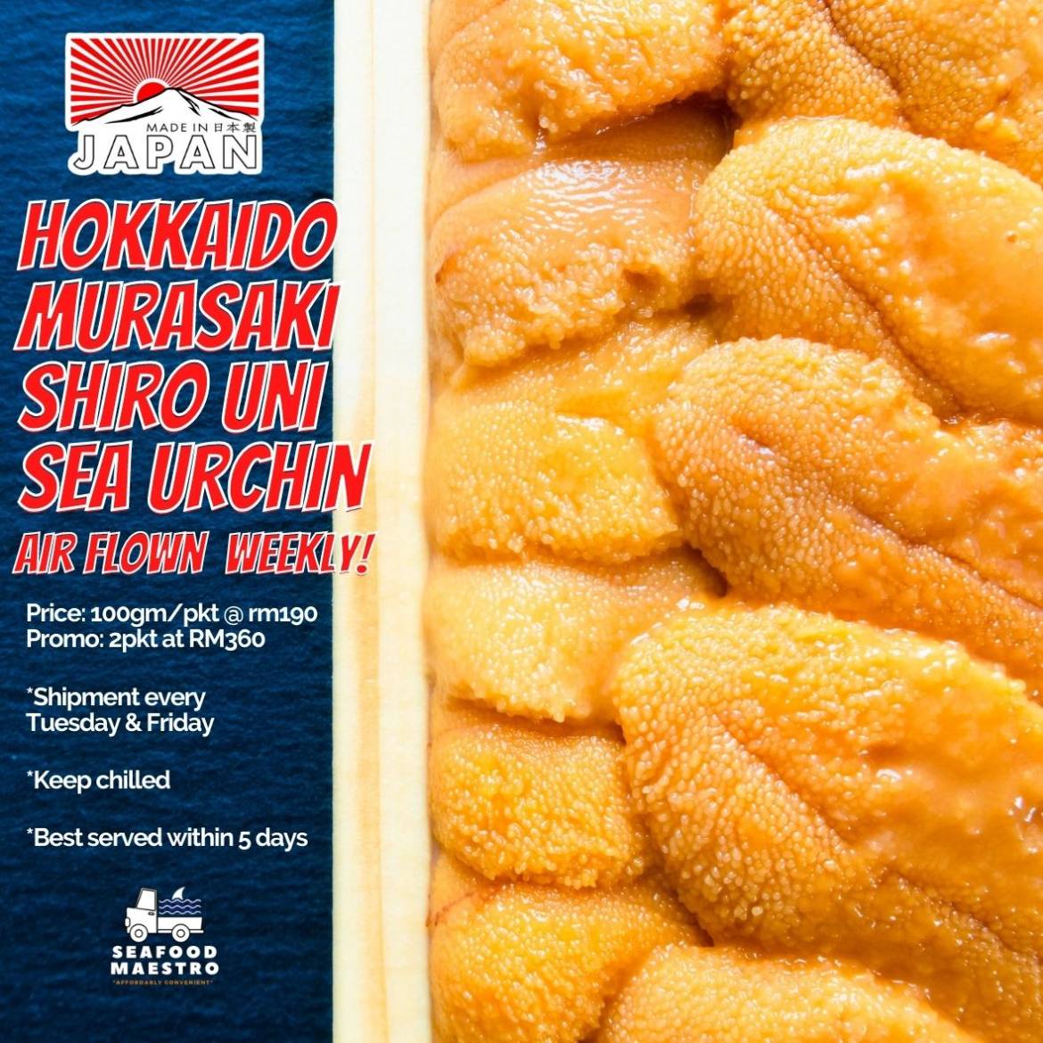 Hokkaido Uni – Seafood Maestro Malaysia